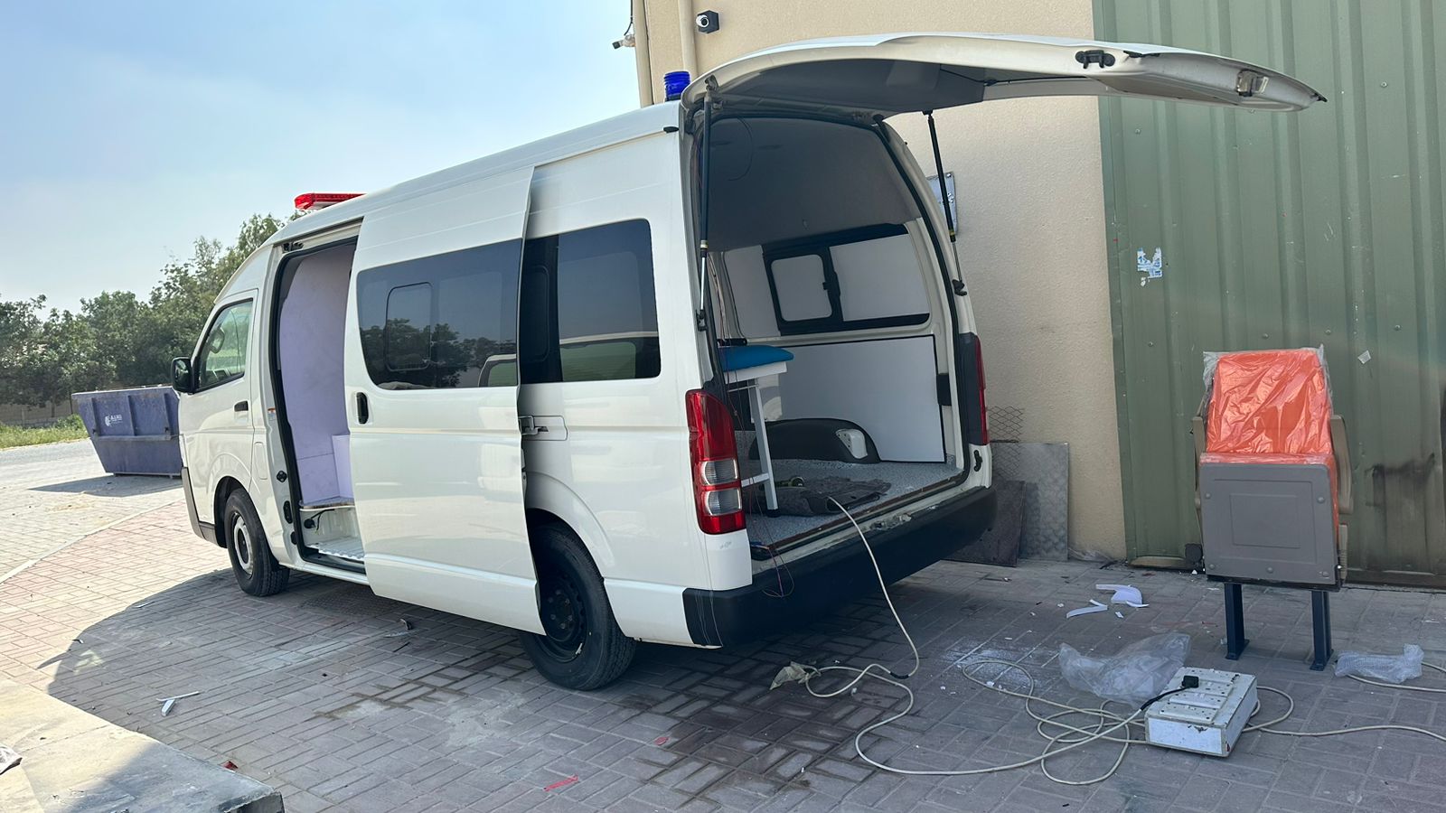 Furnishing, assembling and fixing of ambulance interior
